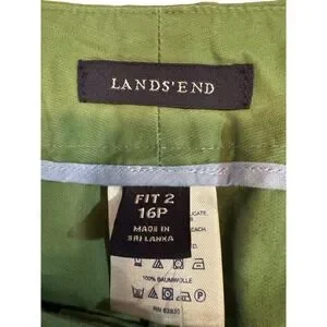 Lands' End | Shorts | Lands End Fit 2 Green Cotton Chino Shorts Womens ...